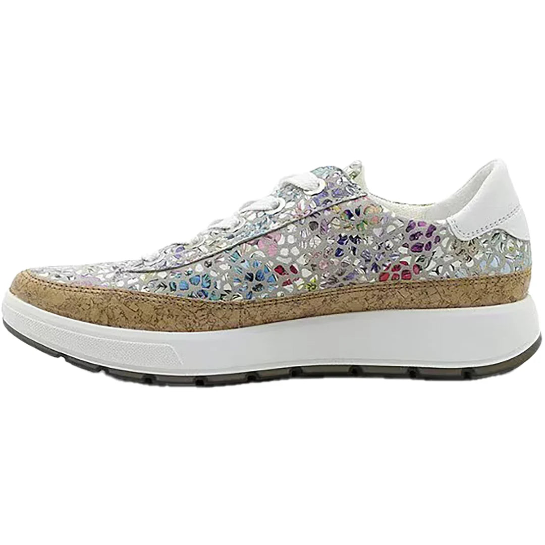 WOMEN'S ARA REM NATURAL SNEAKER | STONE / WHITE / KONFETTI – Randy's Shoes