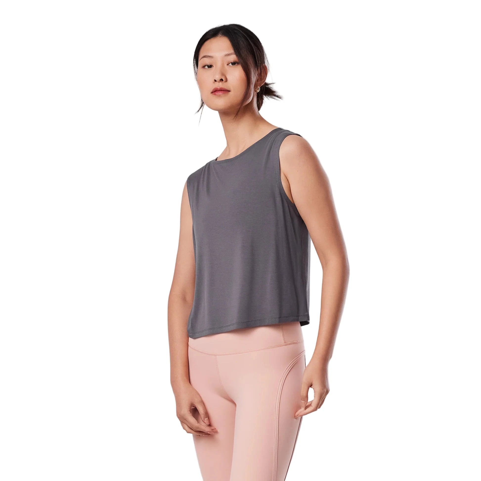 WOMEN'S TAVI DRAPED BACK TANK | GLACIAL – Randy's Shoes