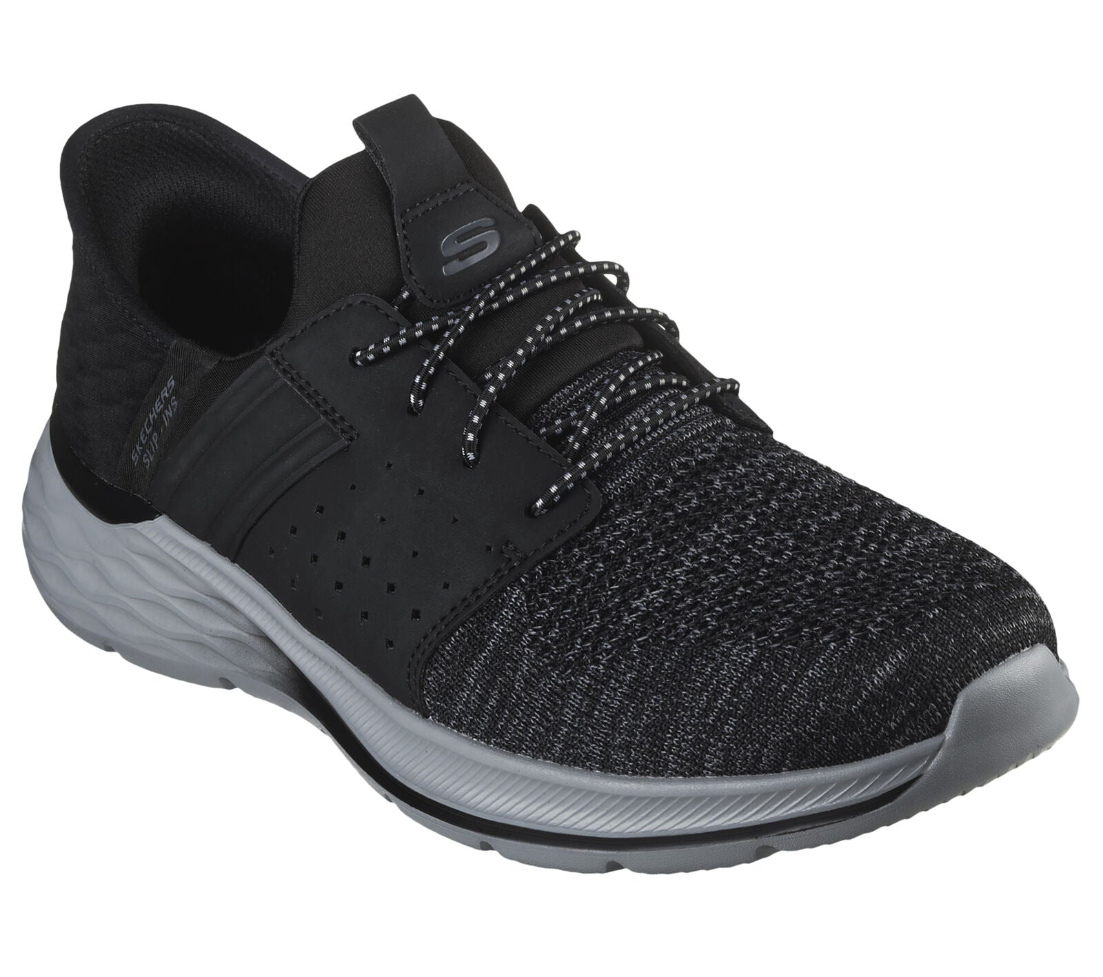 MEN'S SKECHERS SLIP-INS RELAXED FIT: GARNER - NEWICK | BLACK – Randy's ...