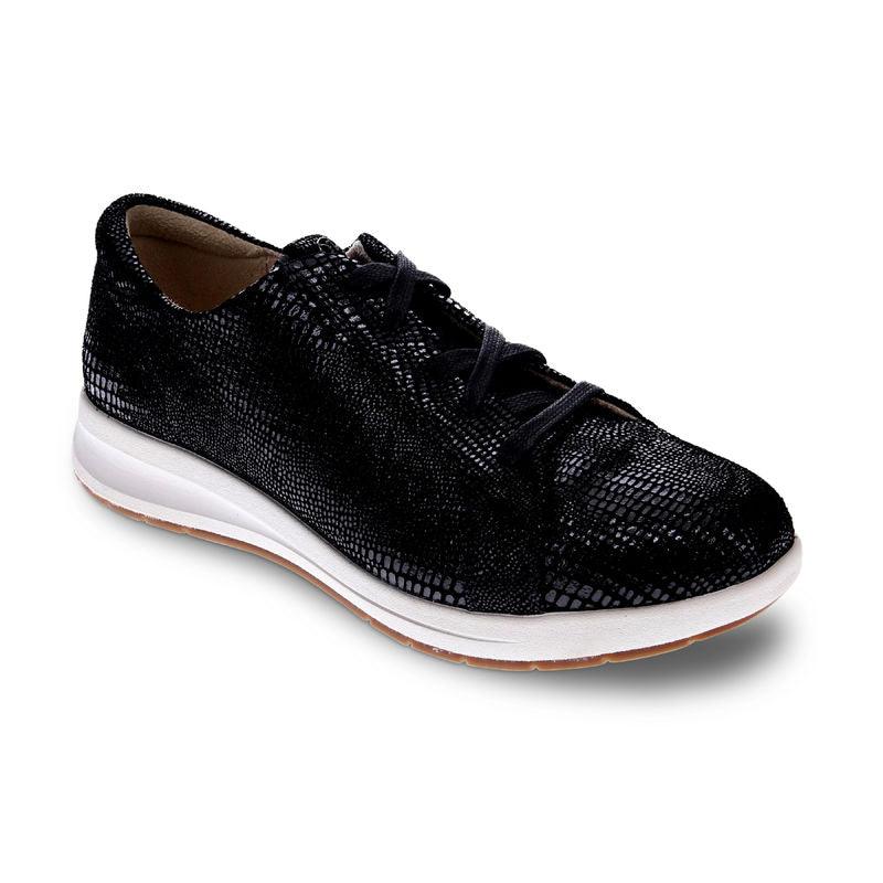 WOMEN'S REVERE ATHENS LACE UP SNEAKER | BLACK LIZARD – Randy's Shoes