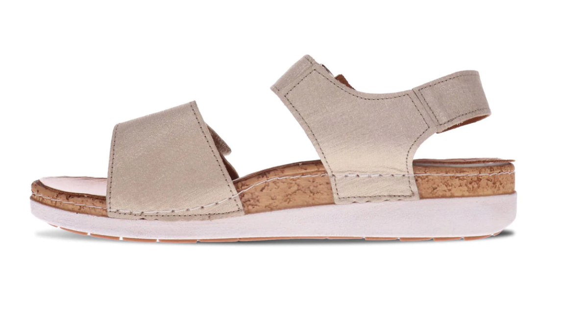 WOMEN'S REVERE GEORGIA SANDAL | GOLDEN LINEN – Randy's Shoes