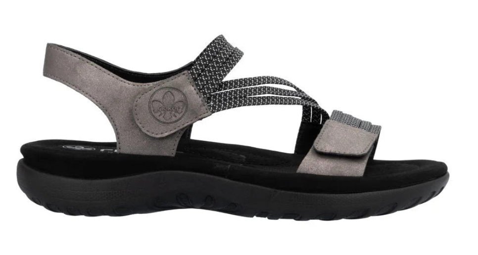 WOMEN'S RIEKER FRANJA 70 | MINERAL / SCHWARZ - WEISS – Randy's Shoes