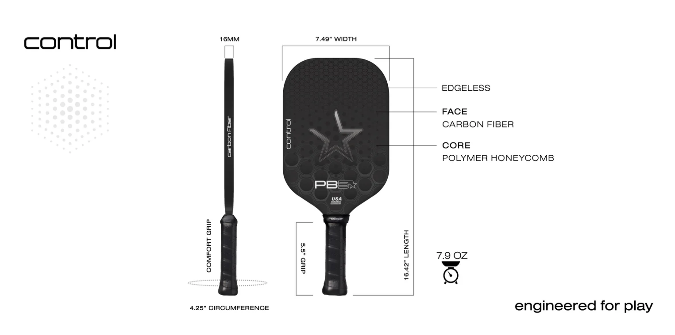 PB5-STAR CONTROL PADDLE | BLACK – Randy's Shoes