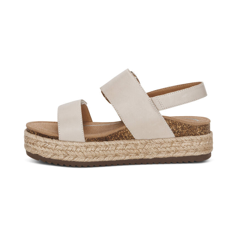 WOMEN'S AETREX VANIA ARCH SUPPORT PLATFORM SANDAL | CREAM – Randy's Shoes