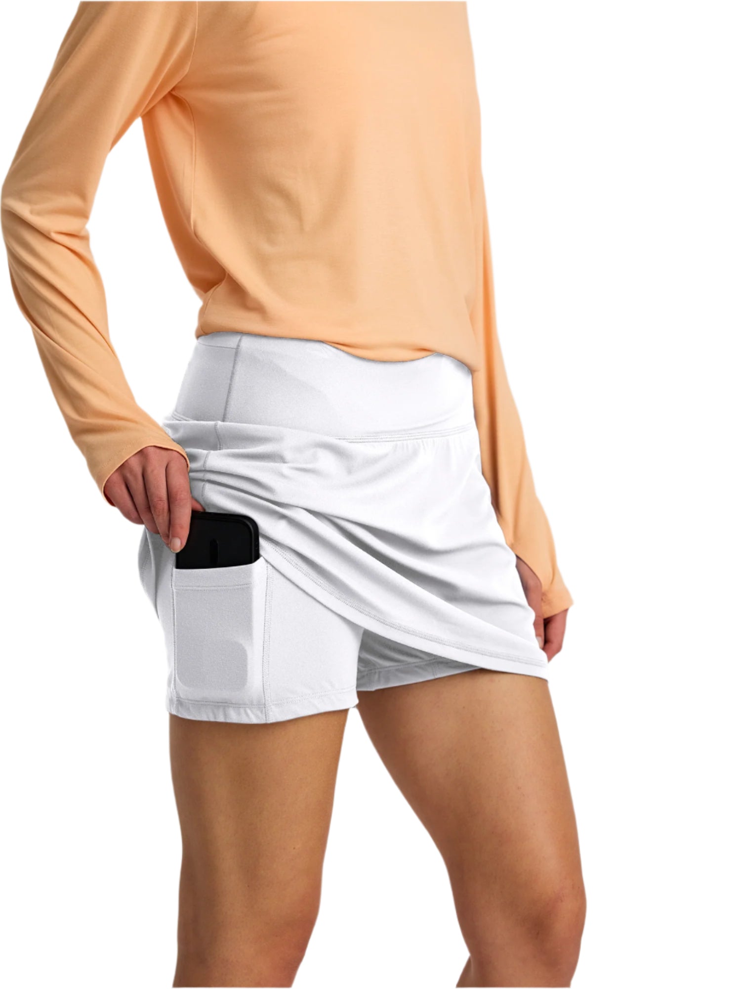 WOMEN'S FREE FLY ALL-DAY SKORT | BRIGHT WHITE – Randy's Shoes