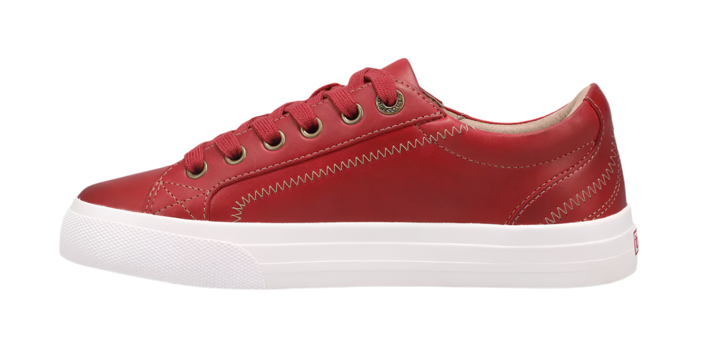 WOMEN'S TAOS PLIM SOUL LUX SNEAKER | RED LEATHER – Randy's Shoes