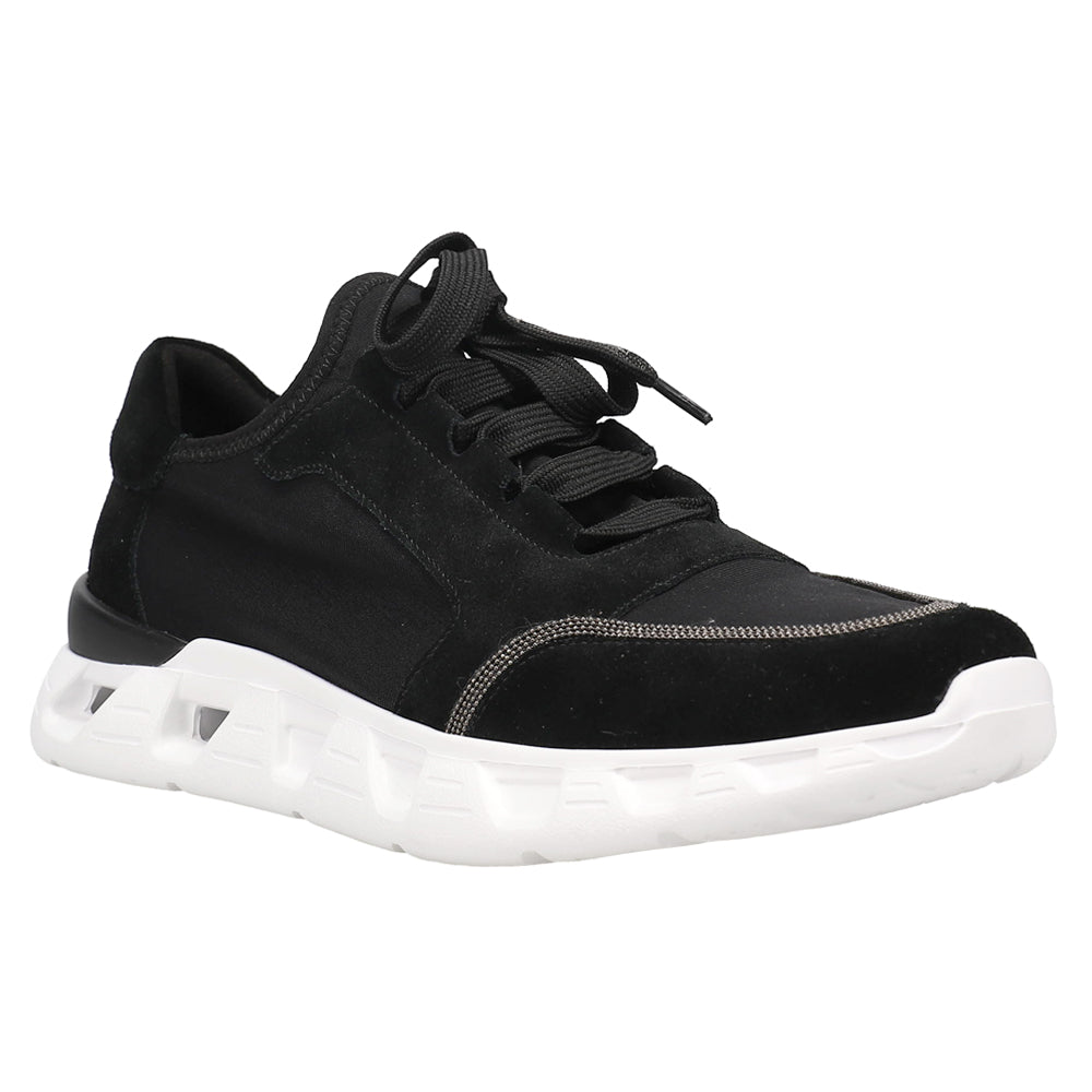 WOMEN'S VANELI ALYCE LACE UP SNEAKER | BLACK NIVAL SUEDE – Randy's Shoes